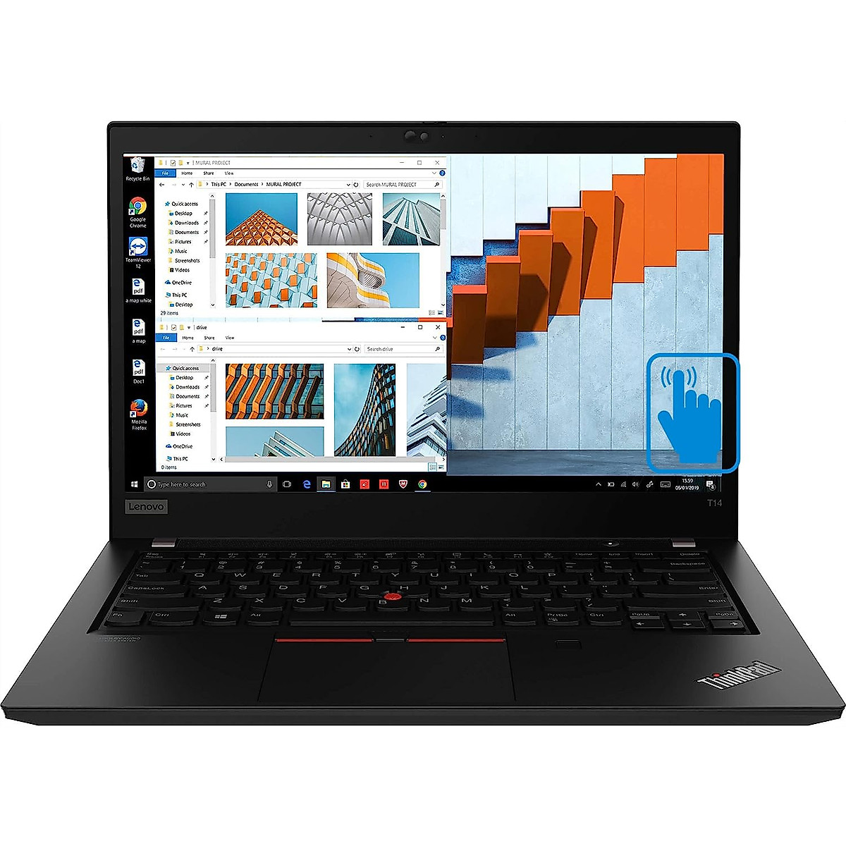 Lenovo ThinkPad T14 Gen 2 Business Laptop 14.0" Touchscreen FHD IPS (AMD Ryzen 5 Pro 5650U, 32GB RAM, 512GB PCIe SSD, AMD Radeon, Fingerprint, Thunderbolt 4, WiFi 6E, Win10Pro) w/Dockztorm Dock