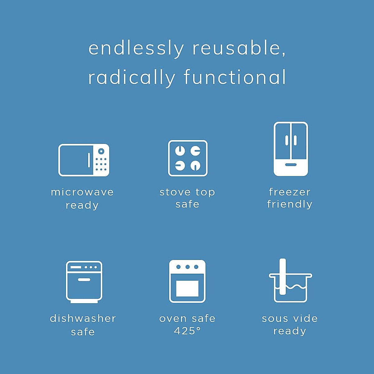 Stasher Reusable Silicone Storage Bags, Food Storage Containers, Microwave and Dishwasher Safe, Leak-free, Stand Up - Mid (Clear) and Mega (Aqua)