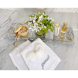 Arthur Court Designs Aluminum Butterfly Oblong Tray 18.5 inch x 6 inch