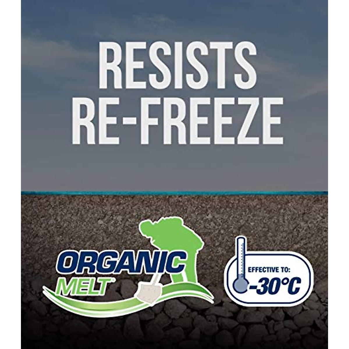 Organic Melt Premium Granular Ice Melt. Eco Friendly, Pet Friendly, Driveway and Sidewalk Safe- 20kg Bag (44 lbs)