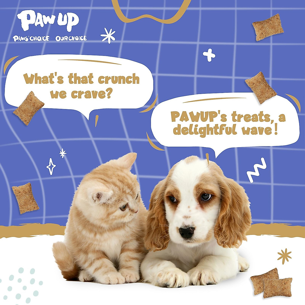 PAWUP Dog Treats Crunchy and Creamy Treats for Dog and Cat, Skipjack Tuna Flavor Topper, Taurine Added, 12.5 Ounce