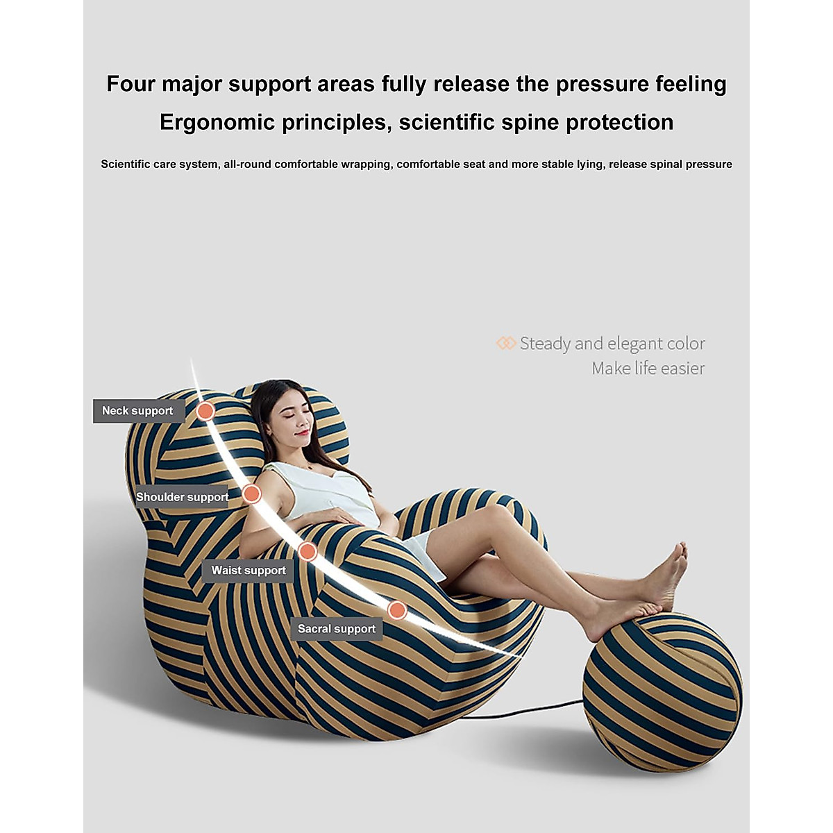 ZOLPD Leisure Sofa Chair,Minimalist Living Room Lazy Sofa Single Seat Creative Hydrangea Lounge Chair,Modern Accent Chair Lazy Couch for Living Room, Bedroom, Reading Room (A, Large)