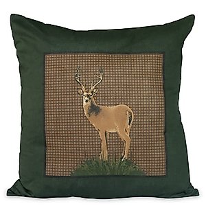 VISI-ONE True Grit The Lodge Deer Decorative Hunting Square Throw Pillow, 20" x 20" Inches, Multi