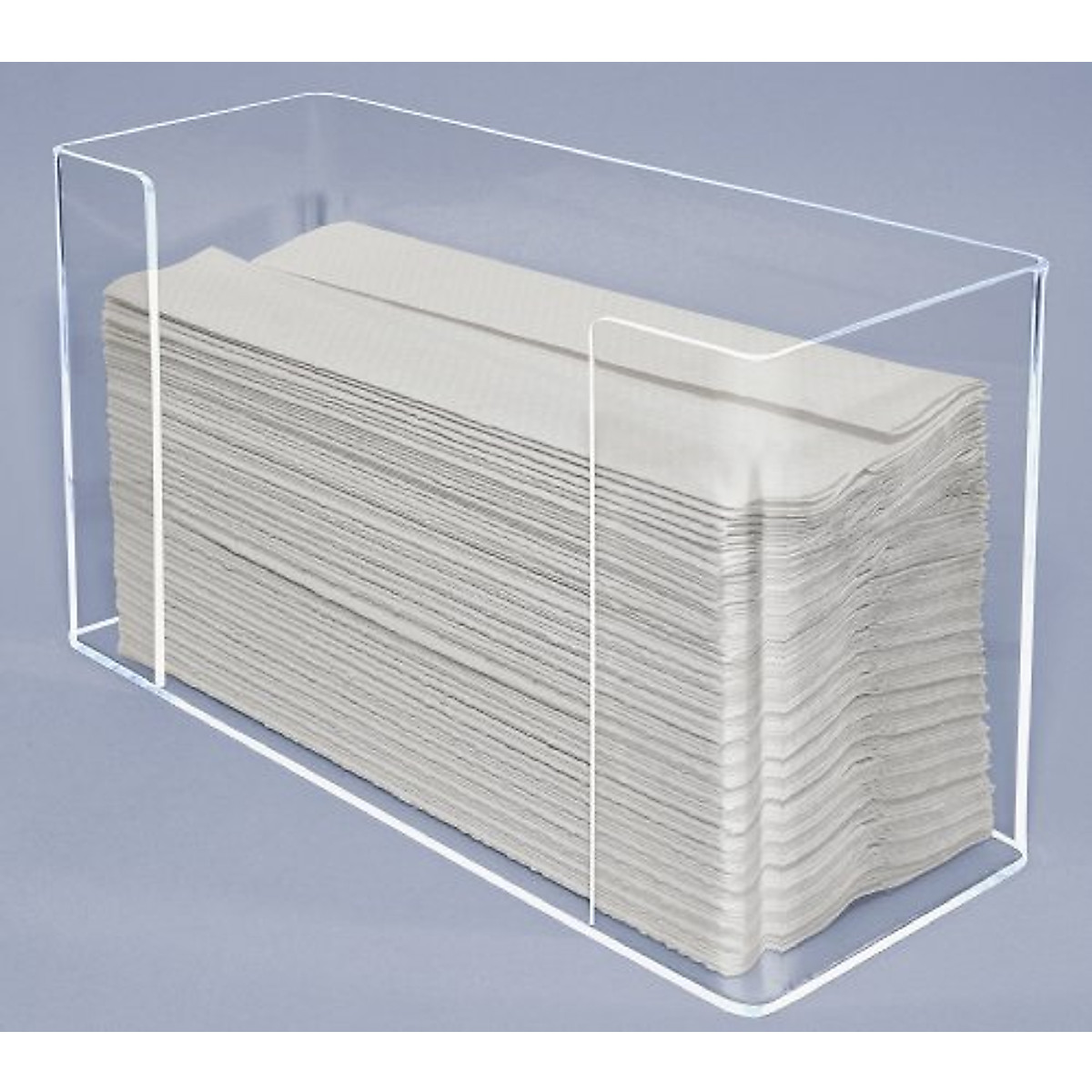 Kantek Wall Mounted Acrylic Paper Towel Dispenser Holder, for Use in Food Service, Healthcare, Bathroom, 11.5" x 4.2" x 6.75", Clear (Pack of 2)