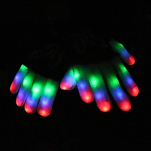 Luwint LED Toys Gloves for Kids - Light Up Cool Boy Gifts 6-8 8-10 10-12, Autistic Birthday Christmas Stocking Stuffers for Children 6 7 8 9 10 11 12 Year Old