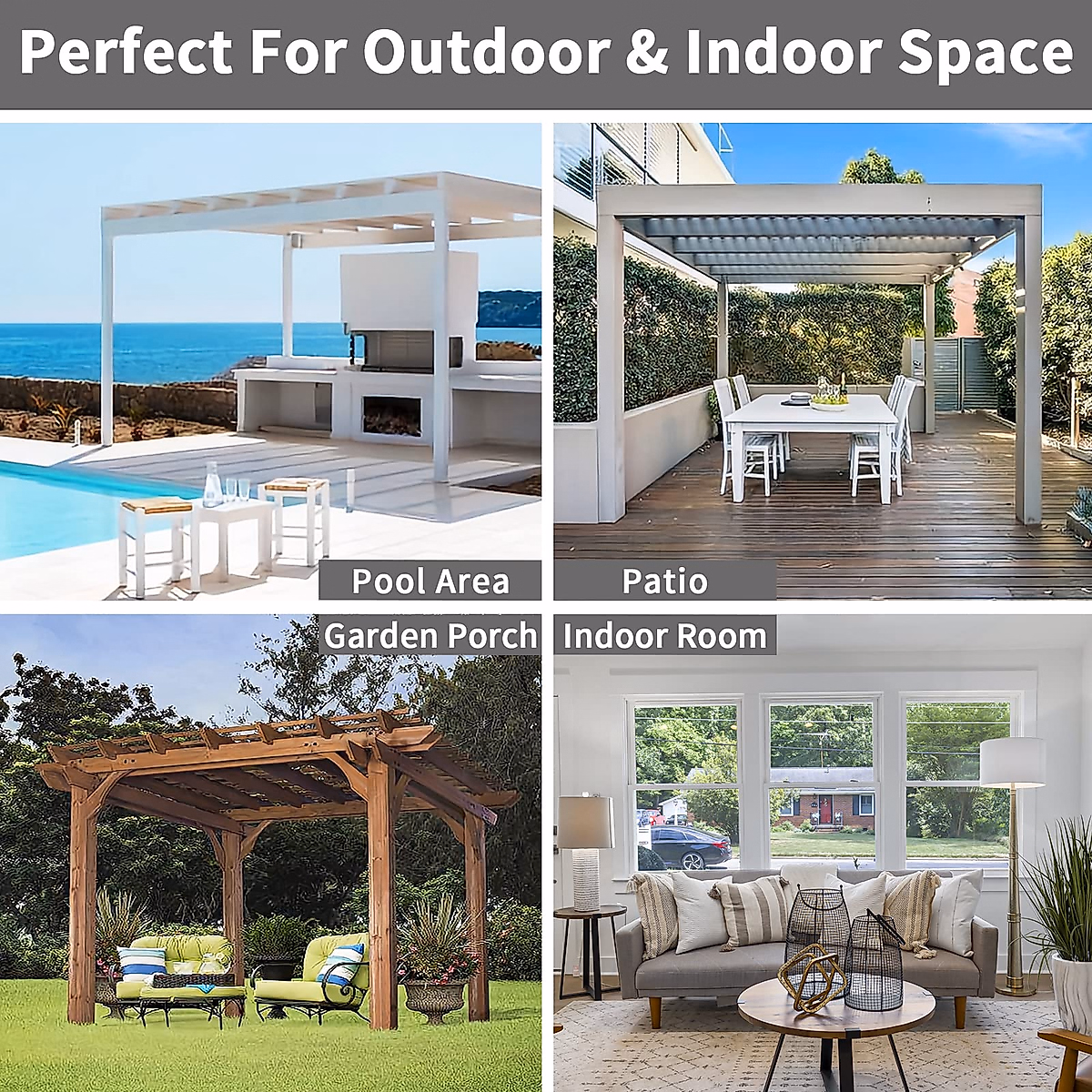 Easy-Going 100% Waterproof Outdoor Curtains Windproof Weatherproof Porch Curtains, Premium Thick Outdoor Privacy Grommet Top Panels for Patio, Gazebo and Pergola, 2 Panels, 54x96 inch, Red