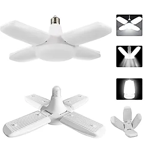 YWD LED Garage Lights 2Pack,60W Deformable Led Garage Ceiling Lighting 6000LM E26/E27 Daylight 6500K Super Bright Garage Light Adjustable Garage Light for Garage,Workbench,Barn,Warehouse