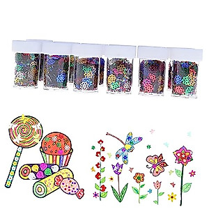 COHEALI 3pcs 12 Sequin Gold Powder Sequin Painting Gold Powder Sequined Gold Powder Handmade DIY Colorful Gold Powder Glitter Powder Boxed Snowflake Shape Gold Powder