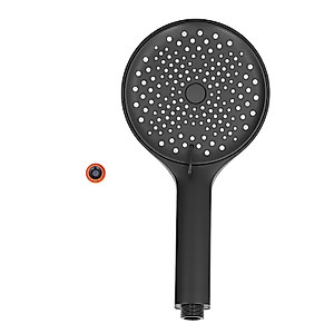 Handheld Shower Head, Colorfast Wearproof Lightweight High Pressure Showerhead for Bathtub (Black)
