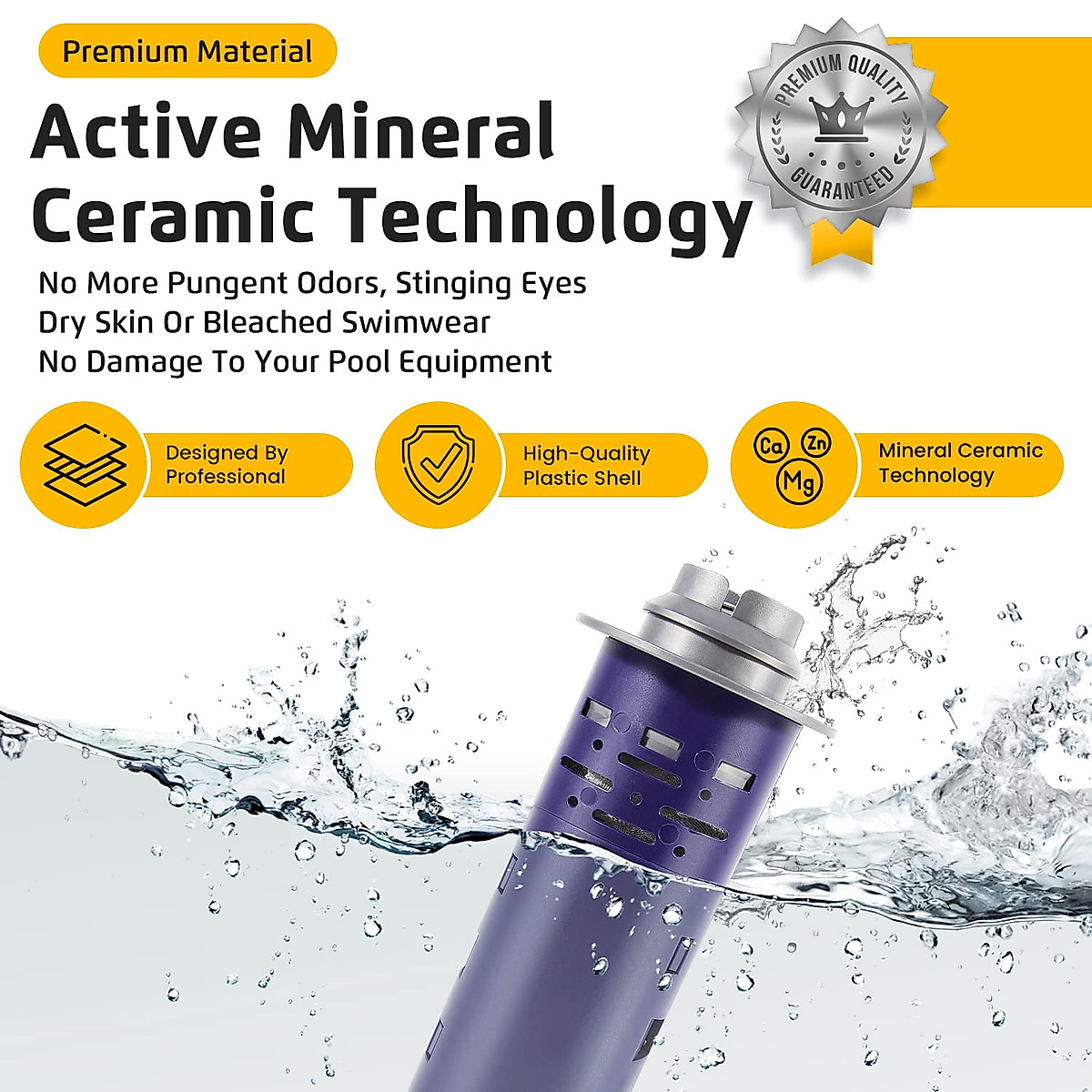 Replacement for Nature2 Duoclear 25 35 Mineral Cartridge W28000 W26000 for All Zodiac Duoclear Fusion, Fusion Vision, Vision Pro Above Ground Inground Pool Sanitizers, for up to 35,000 Gallons Pool