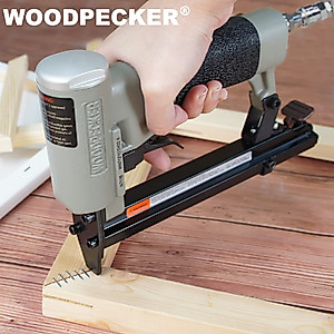 WOODPECKER N7116 Upholstery Stapler 22 Gauge 3/8-Inch Crown Pneumatic Upholstery Staple Gun 71 Series Air Power Fine Wire Stapler Gun