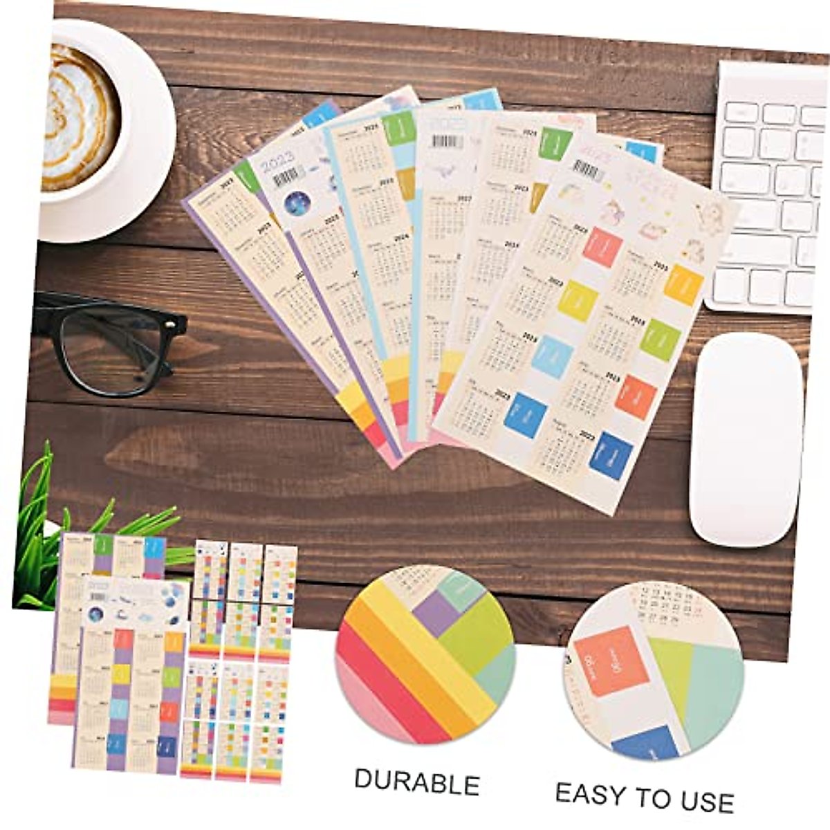 MAGICLULU 27 Packs Calendar Index Stickers Book tabs 2023 Binder Office Planner tabs Numbers Stickers Colored Labels Digital Notepad Month Index Stickers DIY Calendar Sticker tabs