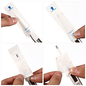 HEALLILY 100pcs Safe Digital Probe Covers Disposable Universal Electronic Cover for Accurate Sanitary Oral Ear Underarm Recta Reading