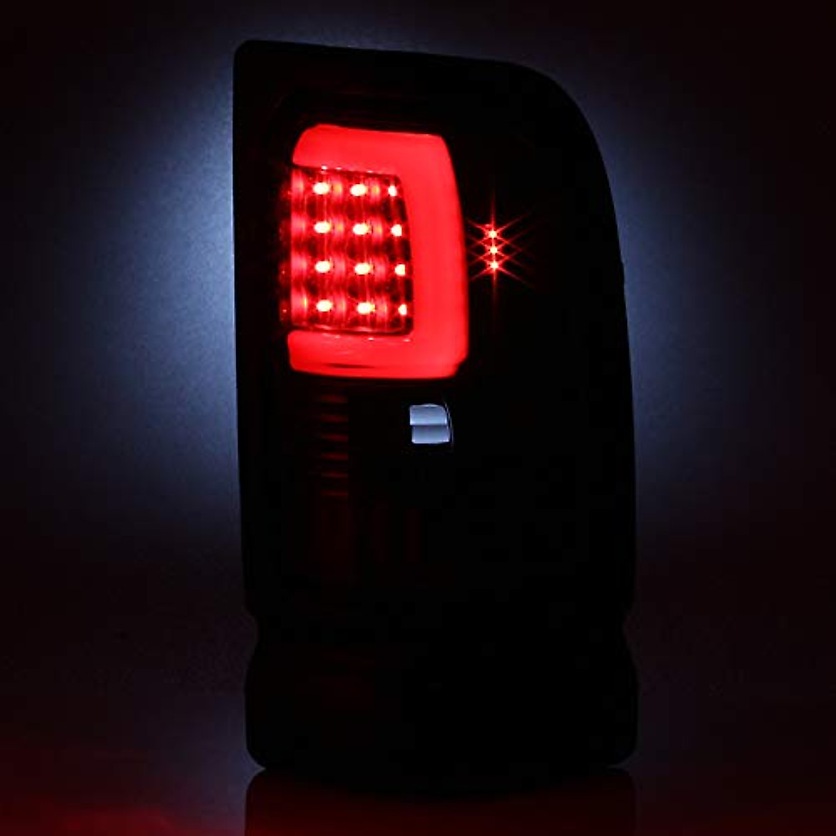 AKKON - For 1994-2001 Dodge Ram 1500 2500 3500 Black LED Tube Tail Lights Lamps (Driver + Passenger) Pair