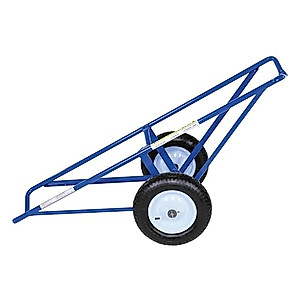 Vestil CARPET-45 Portable Carpet Dolly with Fully Pneumatic Wheels, 500 lbs Capacity, 60" Length x 26" Width x 20" Height, Platform Width (in.) 14-11/16.