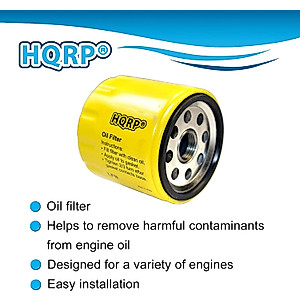 HQRP Oil Filter compatible with John Deere AM101207 / Onan 122-0645 / Toro NN10147 / Craftsman 5205002 / Gravely 042366 / OREGON 83-283 / WOODS 70939 Replacement