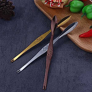 Seafood Forks Picks for Lobster Crab Nut, Lobster Cracker Seafood Tools Clip Needle Fork Picks, Fruit Fork for Crab and Lobster Spoons(Black)