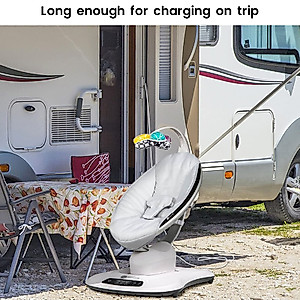 YEAOI 10 ft Power Cord for 4moms mamaRoo 4, 12V 3A Charger for RockaRoo Baby Swing, AC Adapter, White