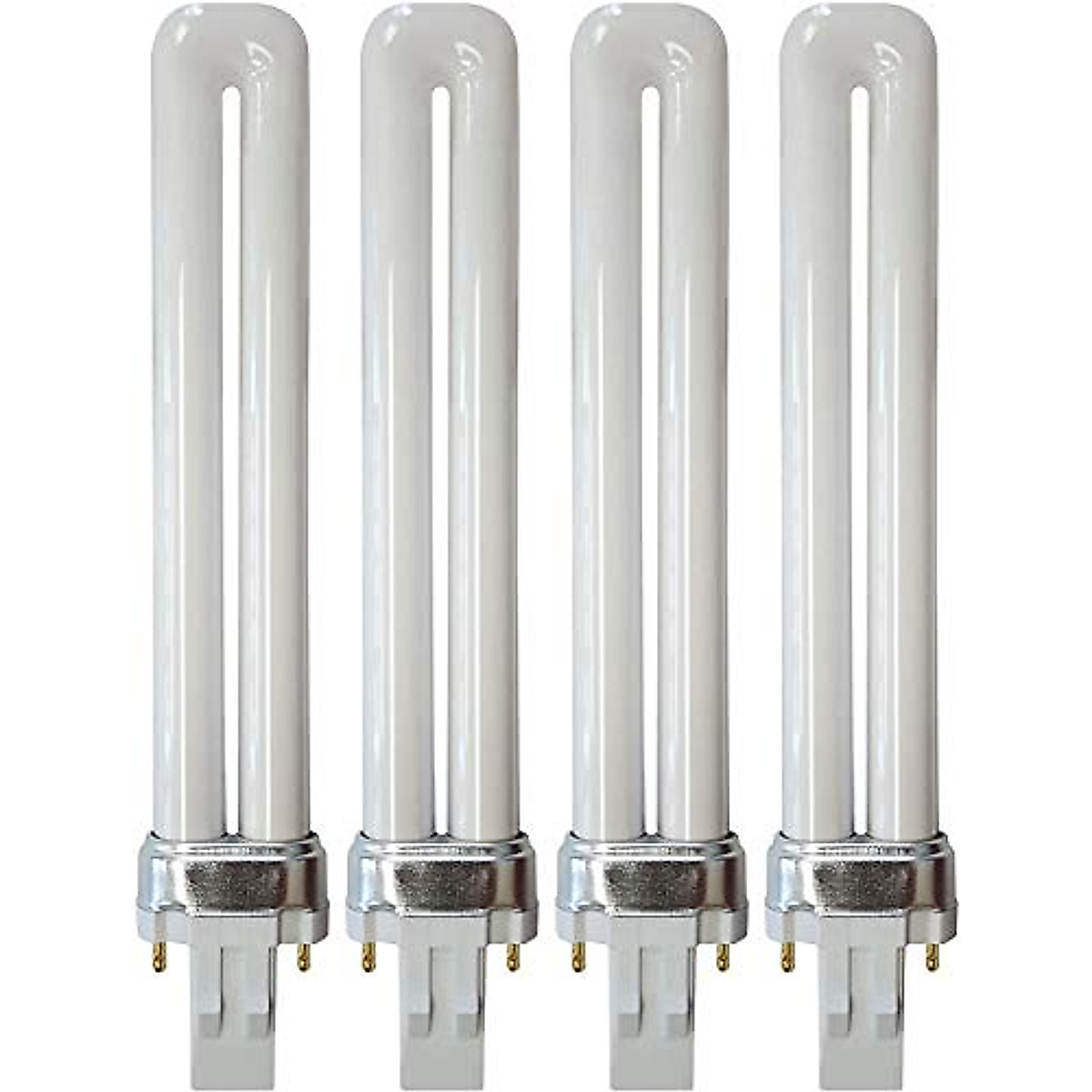 (Pack of 4) 13-Watt Single Tube 2 Pin GX23 (See Photos) Base - 3500K Neutral White 35K CFL Light Bulb - Replacement for Sylvania 20335/21137 CF13DS/835- Philips 146845 PL-S 13W/835 GE 97569F13BX/835