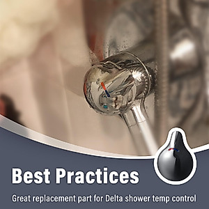 RP28595 Shower Handle Replacement for Delta Faucet Temperature Knob and Cover, Delta Plumbing Replacement Parts