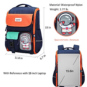 AO ALI VICTORY Kids Backpack for Boys Elementary School Bags Large Toddler Kindergarten Preschool Bookbags Space Backpacks (Blue)