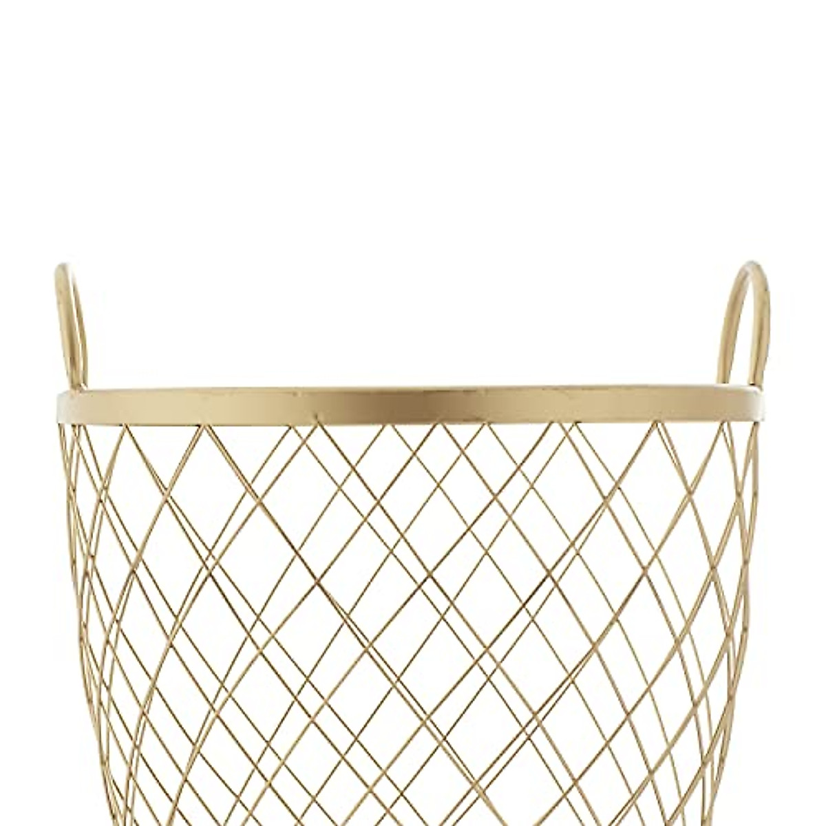 Deco 79 Modern Metal Wedge Storage Cart, Set of 2 15", 21"H, Gold