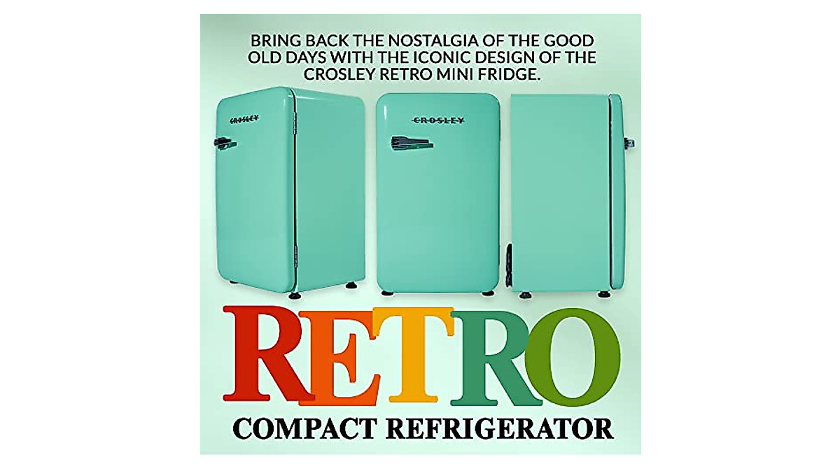 Crosley Retro Mini Fridge 3.2 Cu Ft - Mint Green