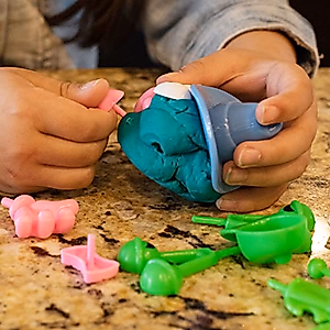 READY 2 LEARN Dough Character Accessories - Set of 52 - 21 Different Shapes - Dough Toys for Kids - Decorate Dough Creations - Create Animals and Characters with Food and Objects