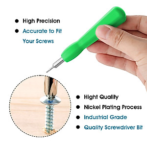 Doorbell Screwdriver Replacement,Double-ended T6 T15 Torx Screwdriver Bit Set Fit Video Doorbell, Video Doorbell 2 and Pro Doorbell Security Screw Only Green