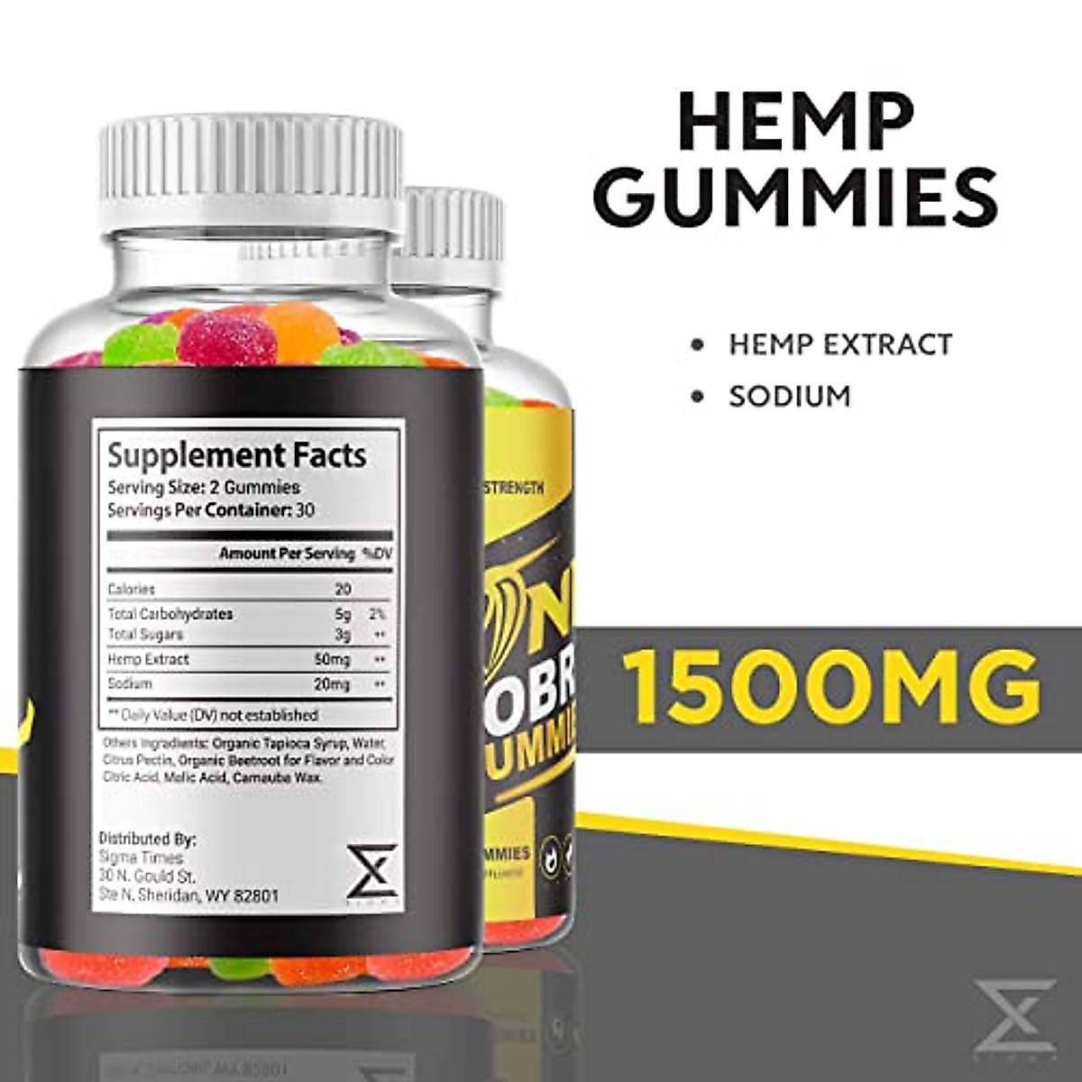 sigma times (3 Pack) King Cobra Gummies for Men Formula (180 Gummies)