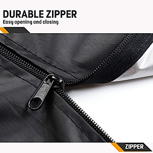 Fenghome Furniture Cushion Storage Bag, Waterproof Fabric Storage Bag with Zipper and Handles for Outdoor/Indoor Patio Furniture Clothes and Pillows and Christmas Tree, 48 x 15.3 x 21.6 Inches, Black