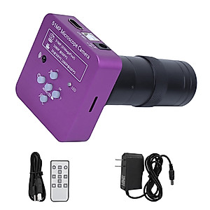 Electronic Digital Industrial Electronic Digital Video Camera,High Definition Microscope Camera Video Microscope Camera 120X C Mount Lens with WB Color Correction Automatic
