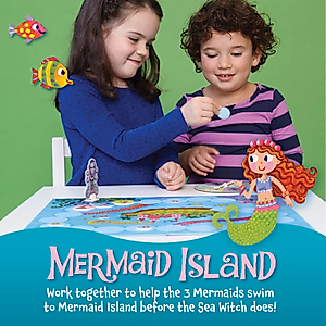 Peaceable Kingdom Mermaid Island Award Winning Cooperative Board Game for 2 to 6 Kids Ages 5+