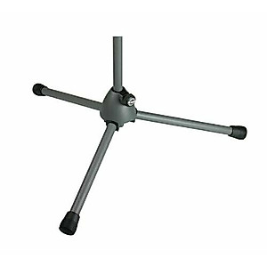 K&M Konig & Meyer 21080.500.87 Tripod Microphone Stand w/Extendable Boom Arm | Clutch Height Adjustment | Soft-Touch Lock | Folding Leg Design | Zinc Die-Cast Base | German Made | Gray Powder Coated