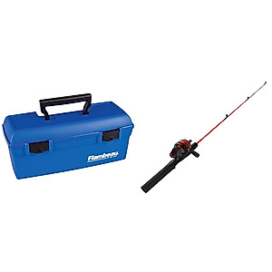 Flambeau Outdoors Fishing Tackle Box Bundle with Zebco Dock Demon Spincast Fishing Combo (20)