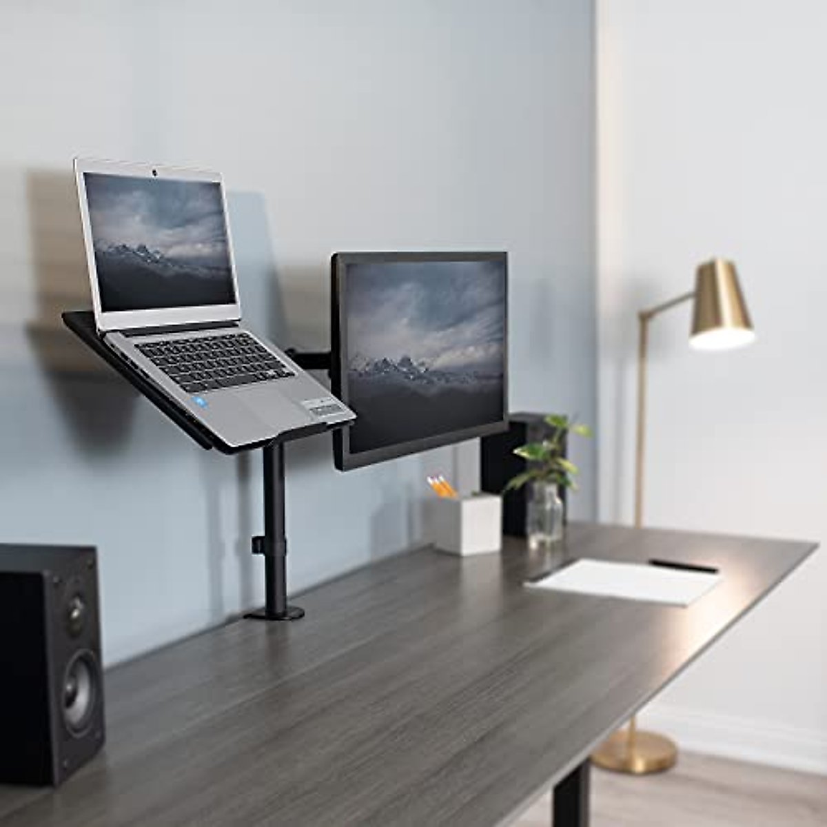 VIVO Laptop Notebook Steel Tray Platform Tray Only for VESA Mount Stand, Fits 100mm Plate Holes, Fits up to 17 inch Laptops, Black, Stand-LAP2