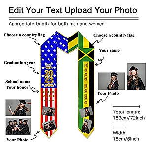 Aokizkdzsw Custom Stole Graduation Personalized 2023，Graduation Sash Class of 2023，Graduation Gifts for Valedictorian Salutatorian and Pastor Reversible Stoles