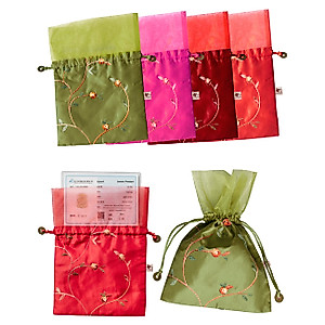 Dahlia Lotus Jade Necklace, Real Grade A Certified Burma Jadeite for Beauty and Purity, Sterling Silver Italy Chain Rhodium Plated for Scratch Resistant and Anti-Tarnish, Silver Bale - Q100