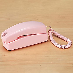 Golden Eagle Trimline Corded Telephone - Design from 60s with Modern Electronics - Pink