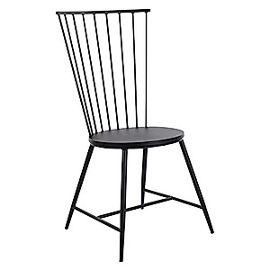 OSP Home Furnishings Bryce 26" Dining Chair, Alloy Steel, Black