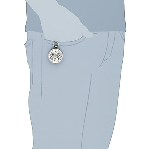 Charles-Hubert, Paris 3869-S Classic Collection Antiqued Finish Open Face Mechanical Pocket Watch