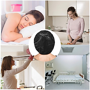 Satin Bonnets, Adjustable Satin Bonnets for Women, Double Layer Large Sleeping Silk Bonnet, Soft Sleep Bonnet for Women Girls Curly Natural Hair Night Sleep Cap(Black)