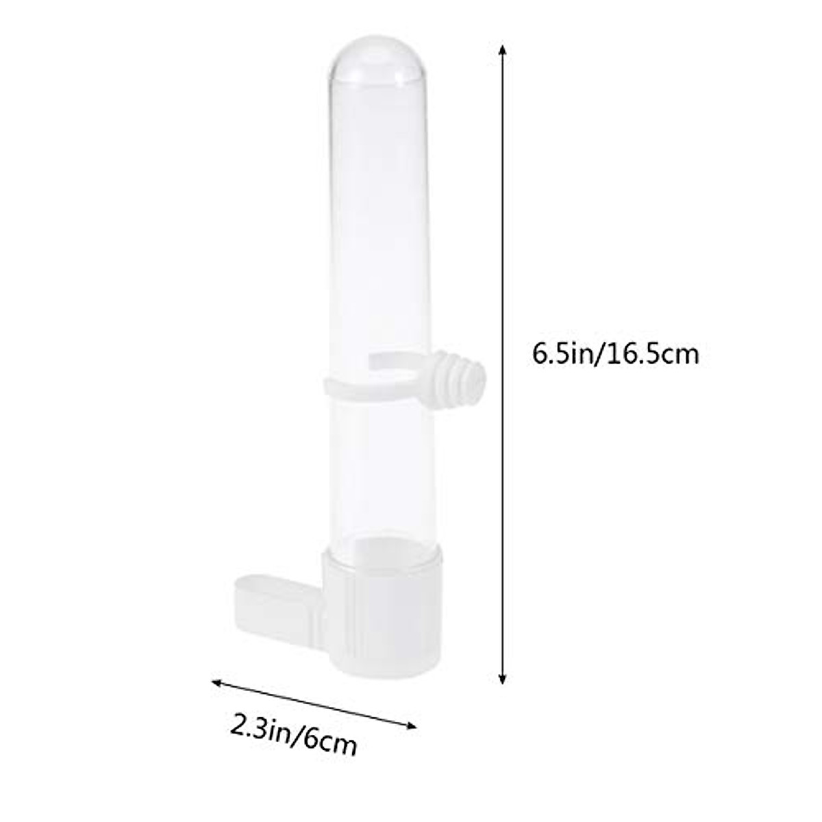 UKCOCO Bird Food Water Dispenser- Bird Feeder Automatic Hanging Bird Parrot Feeding Cup, Clear Bird Cage Feeder Cage Accessories for Finch Parakeet Small Bird 65ML (Random Color)