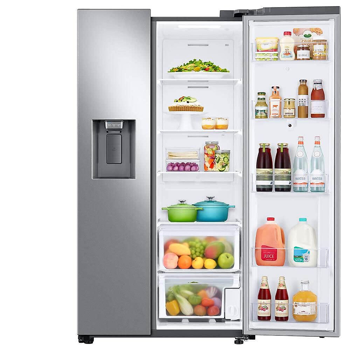 SAMSUNG RS27T5561SR 26.7 Cu. Ft. Side-by-Side Refrigerator with 21.5 inch Touch-Screen Family Hub