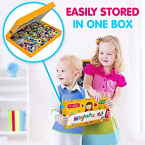 Foam Magnets and Magnetic Letters for Toddlers and Kids - ABC Alphabet Magnets for Refrigerator and Dry Erase Board - Baby Magnets for Fridge and Whiteboard - Ideal for Kids!