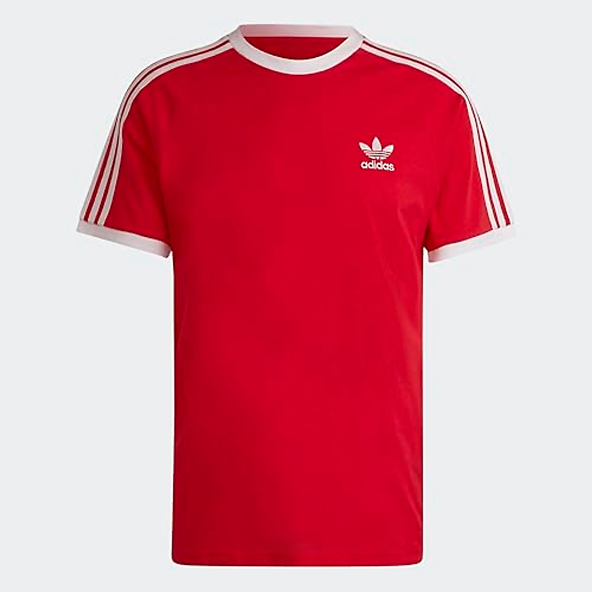 adidas Originals Men's Adicolor Classics 3-Stripes T-Shirt, Better Scarlet, Large