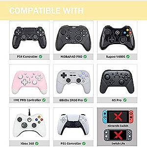 10Pcs Analog Thumb Grip Stick Cover, Dualsense Wireless Controllers Game Remote Joystick Cap, Non-Slip Silicone Handle Protection Cover for PS5/PS4/Xbox one/360/Nintendo Switch PRO