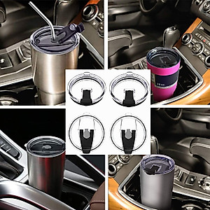 Accfore 4 Pack Replacement Lids for Yeti Tumblers,30 oz Tumbler Lids,Spill Proof Lids for Yeti Tumblers,Tumbler Lid for Yeti Tumbler 30 oz,Tumbler Lids 30 oz Replacement Lid,Black