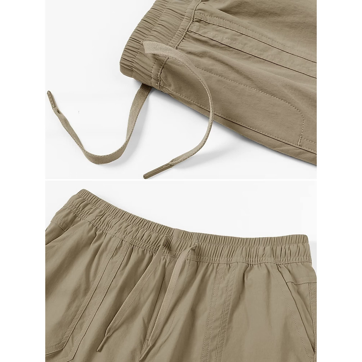 MAGCOMSEN Workout Shorts Womens with Pockets Dry Fit Golf Shorts 5 Inch Summer Hiking Shorts Breathable Comfy Yoga Shorts Lightweight Active Shorts Khaki XXL