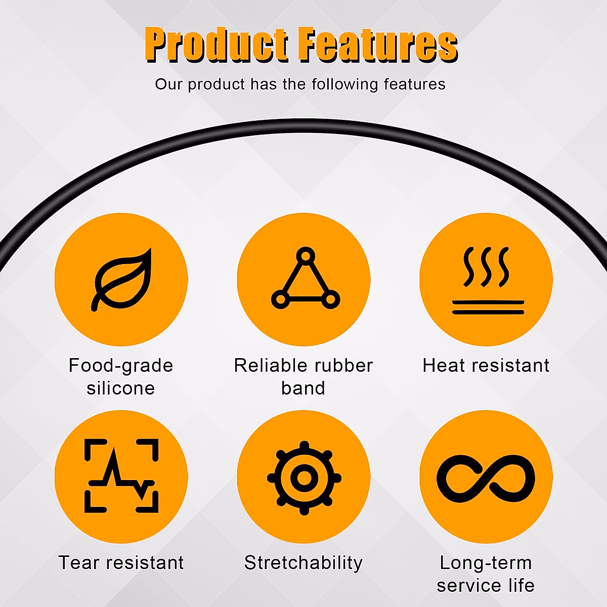 2pcs Lid Latch Strap Rubber Band, Black Lid Strap Slow Cooker Lid Strap Pot Lid Lock Strap Suitable for Hamilton Beach 6, 7, 8 Quart Slow Cooker